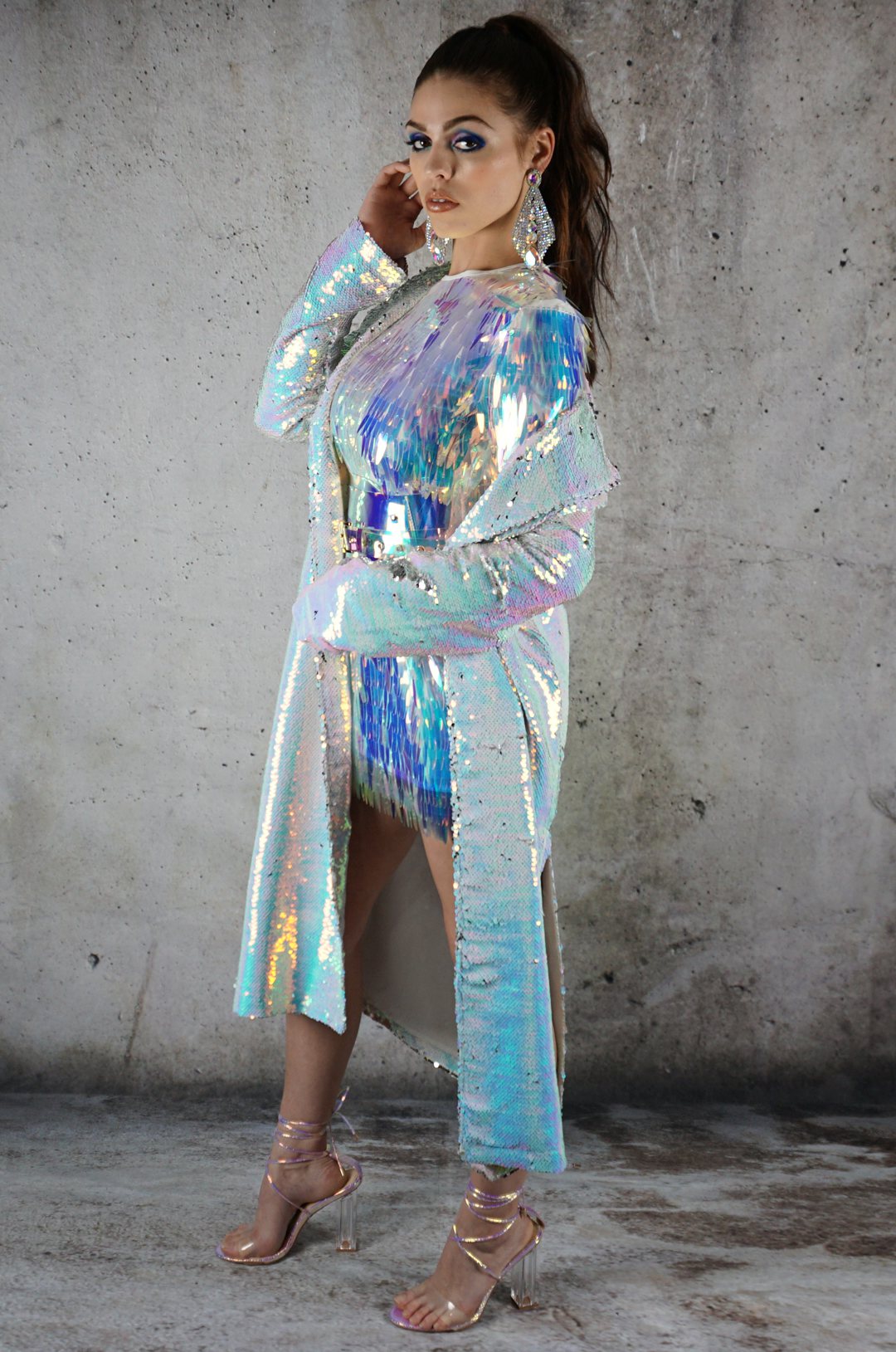 To The Moon And Back Sequin Duster Jacket – House of Jade Sky